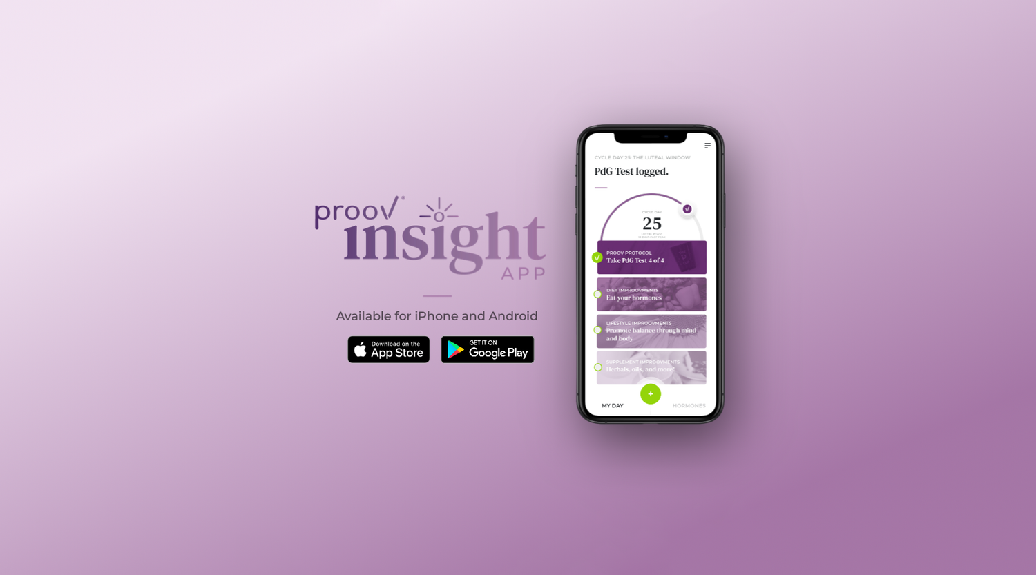 Get the Proov Insight App, for Apple and Android